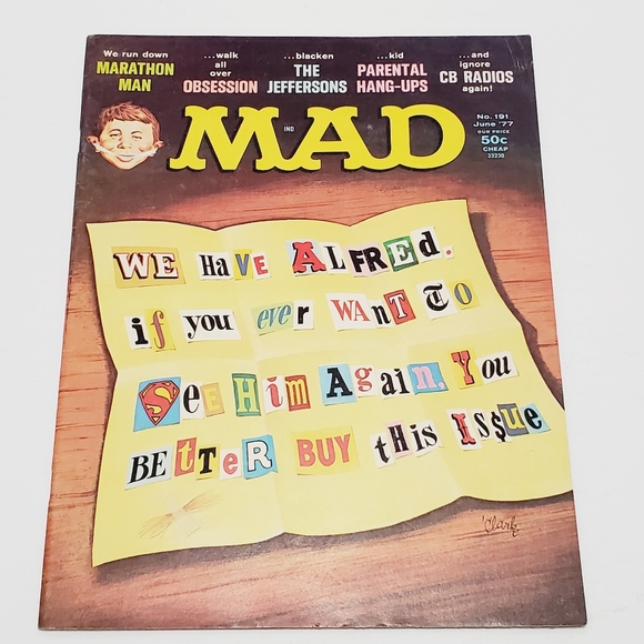 MAD Magazine | Other | Mad Magazine Ransom Note Issue 91 June 1977 ...